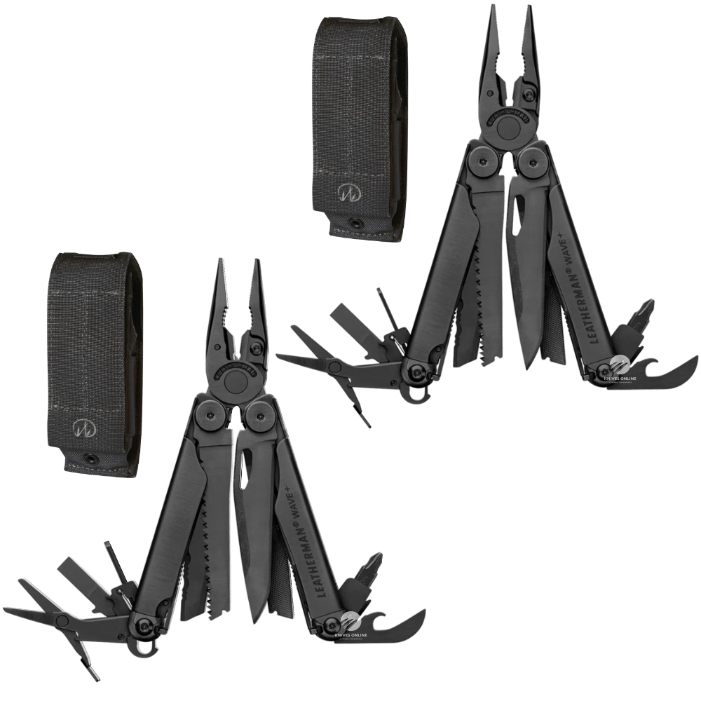 NEW LEATHERMAN 2 x WAVE PLUS BLACK MULTITOOL MOLLE SHEATH Leatherman