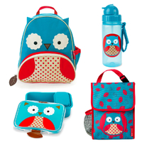 Skip Hop Zoo Backpack + Lunch Bag + Lunch Box + Drink Bottle 4pc Set - Pug